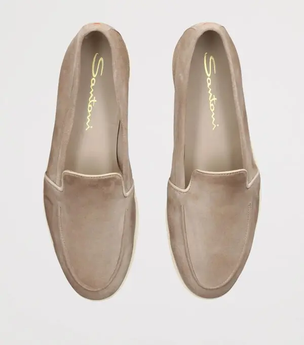 Santoni Suede Loafers - Grey