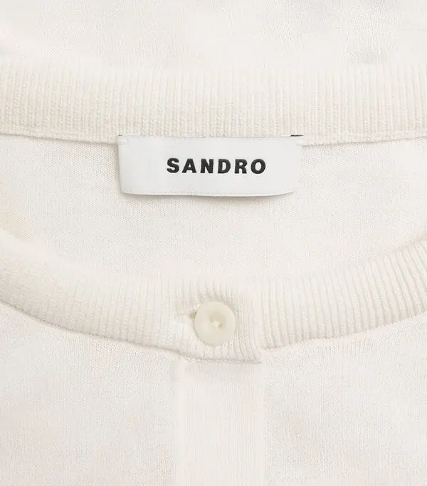 Sandro Cotton-blend Cardigan - Beige