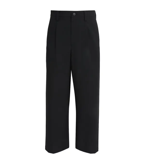 Issey Miyake Pleated Straight Trousers - Black