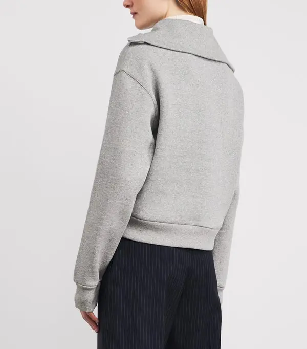 Sandro Cotton-blend Embroidered Pullover
