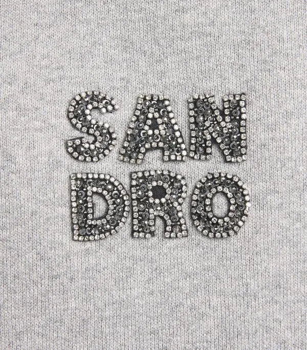 Sandro Cotton-blend Embroidered Pullover
