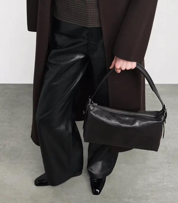 LEMAIRE Leather Belted Baguette Shoulder Bag