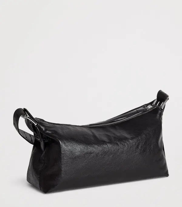 LEMAIRE Leather Belted Baguette Shoulder Bag