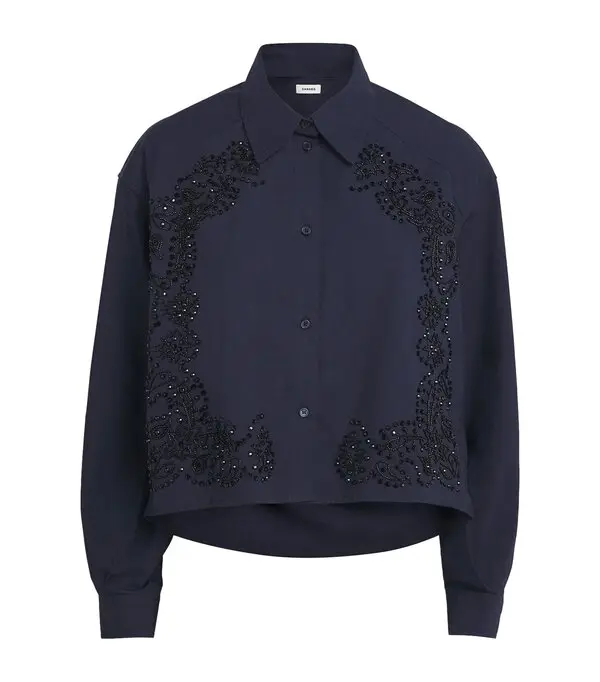Sandro Cotton Embroidered Shirt