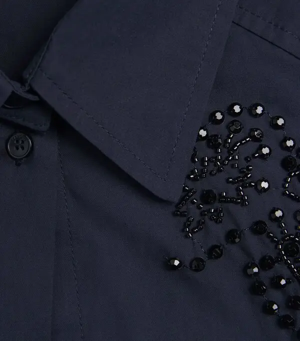 Sandro Cotton Embroidered Shirt