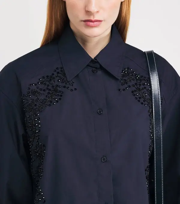Sandro Cotton Embroidered Shirt