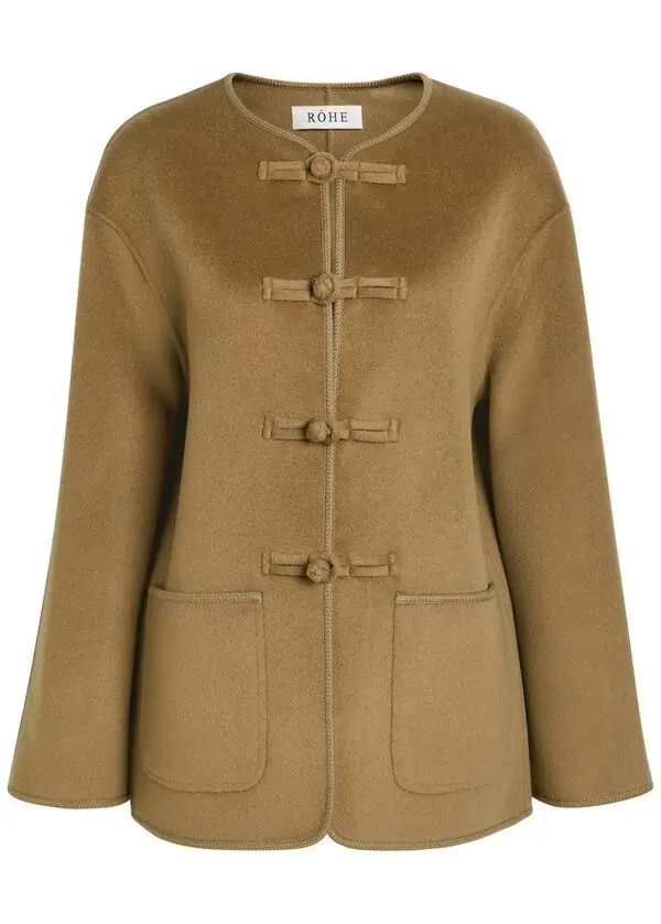 RÓHE Mandarin Wool And Cashmere-blend Jacket - Camel