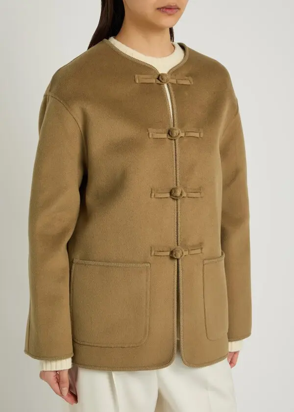 RÓHE Mandarin Wool And Cashmere-blend Jacket - Camel