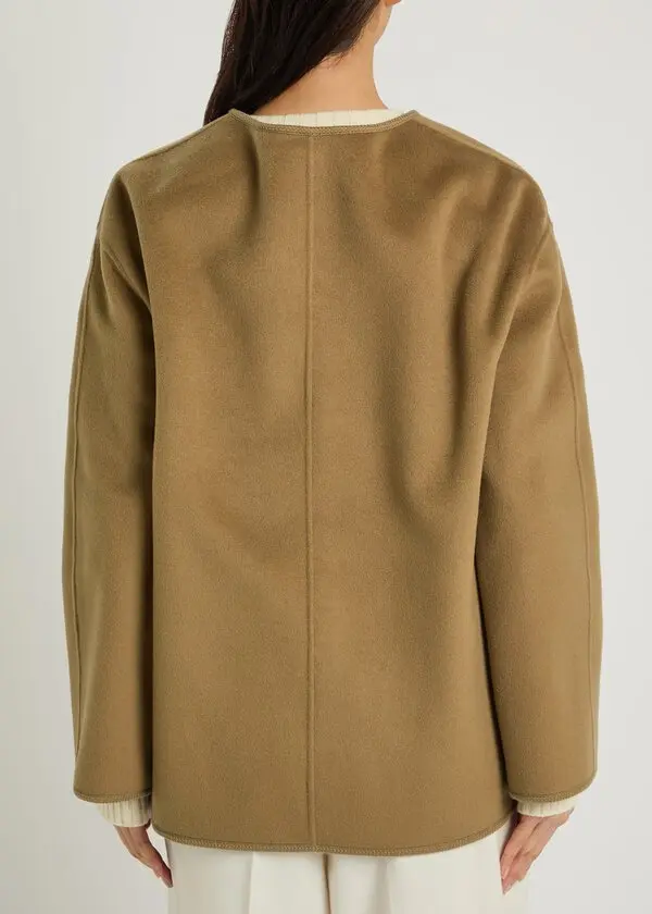 RÓHE Mandarin Wool And Cashmere-blend Jacket - Camel