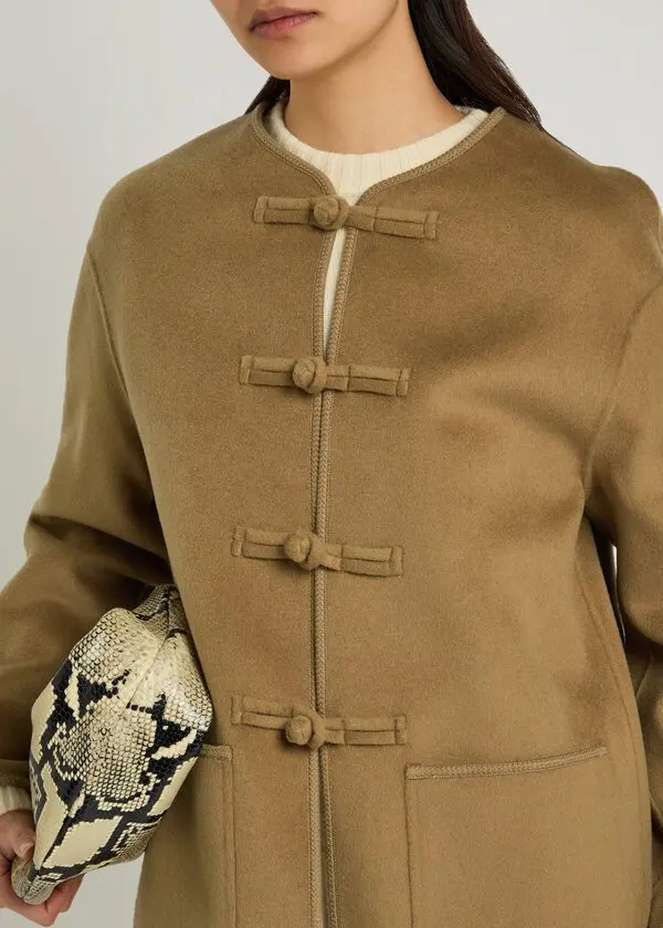 RÓHE Mandarin Wool And Cashmere-blend Jacket - Camel