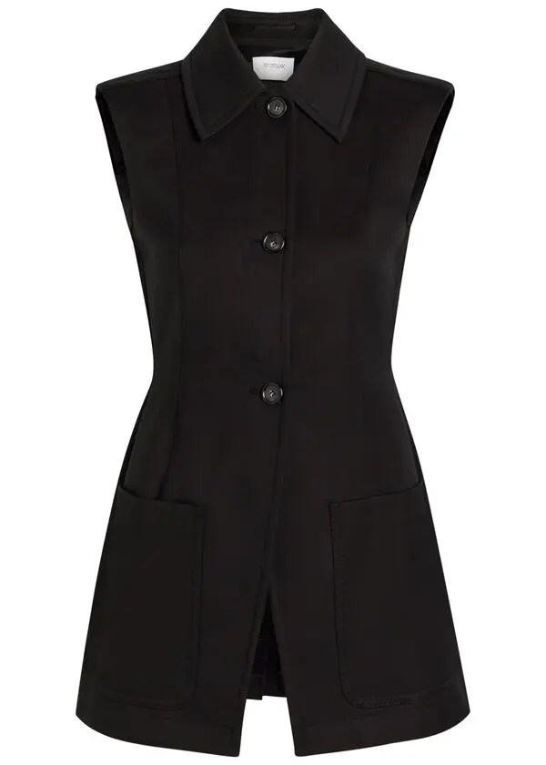 Sportmax Sleeveless Cotton-blend Blazer