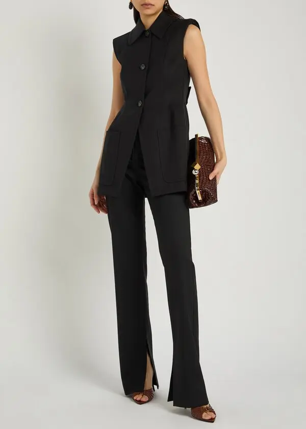 Sportmax Sleeveless Cotton-blend Blazer