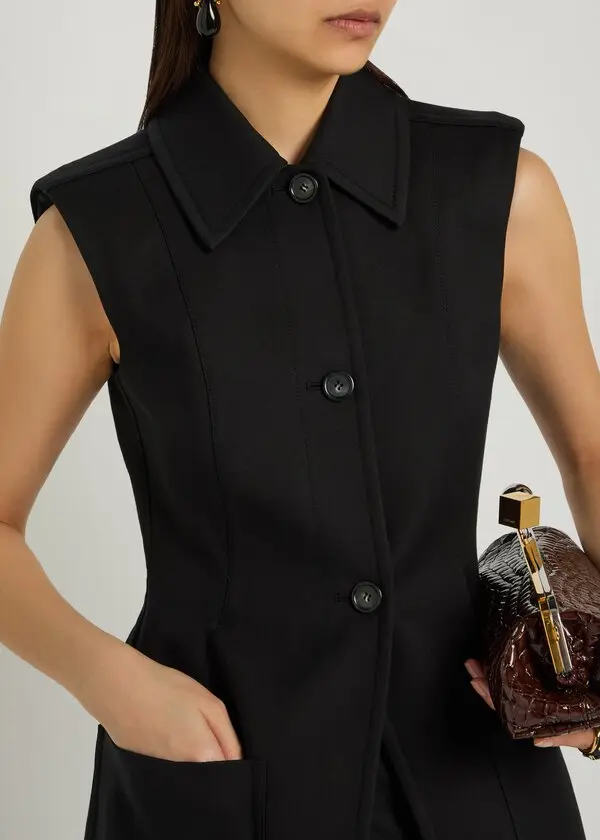 Sportmax Sleeveless Cotton-blend Blazer