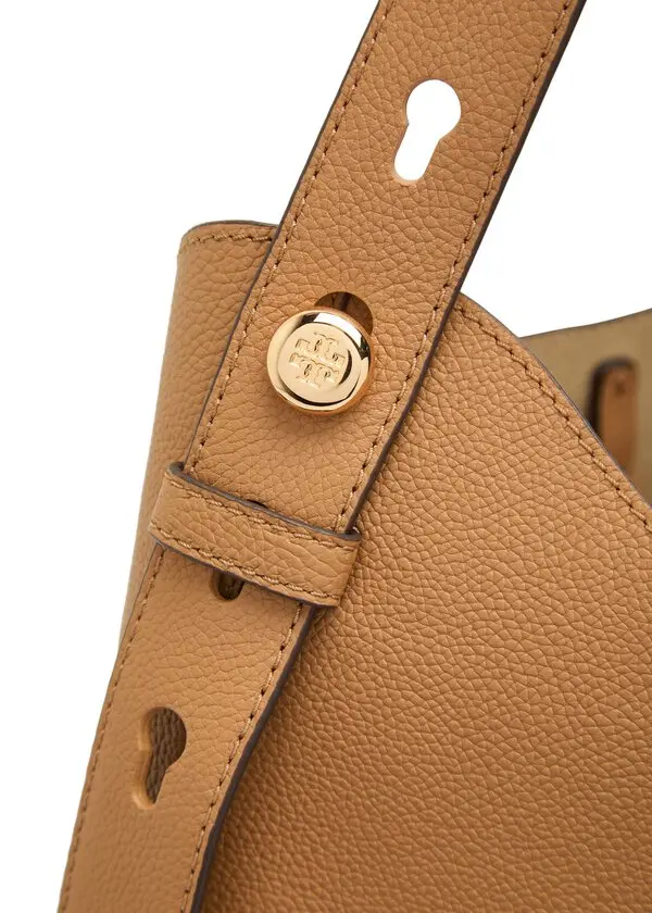 Tory Burch Romy Grained Leather Hobo Bag - Light Brown