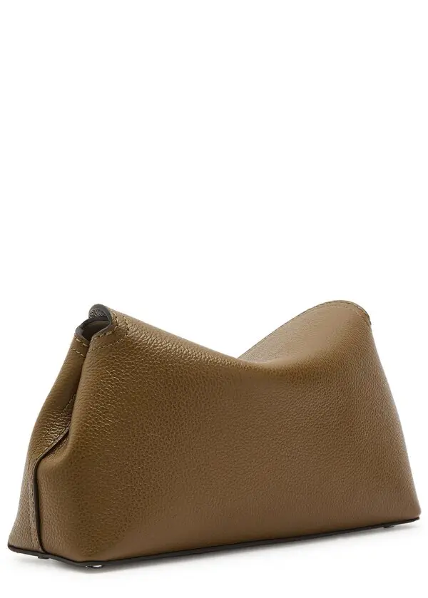 TOTEME T-lock Grained Leather Clutch