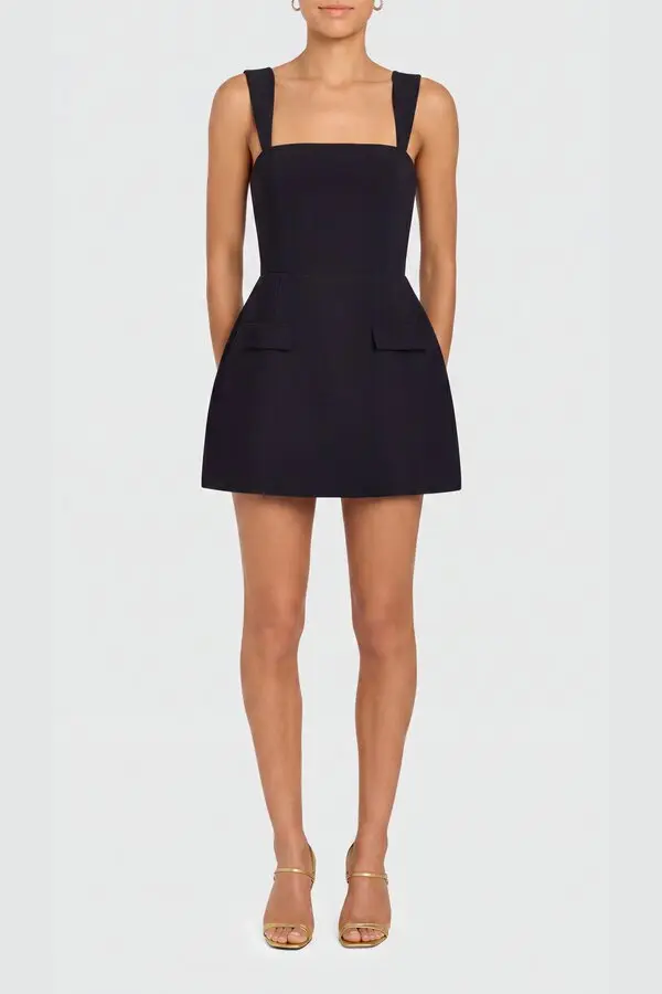 Amanda Uprichard Bethany Romper - Black
