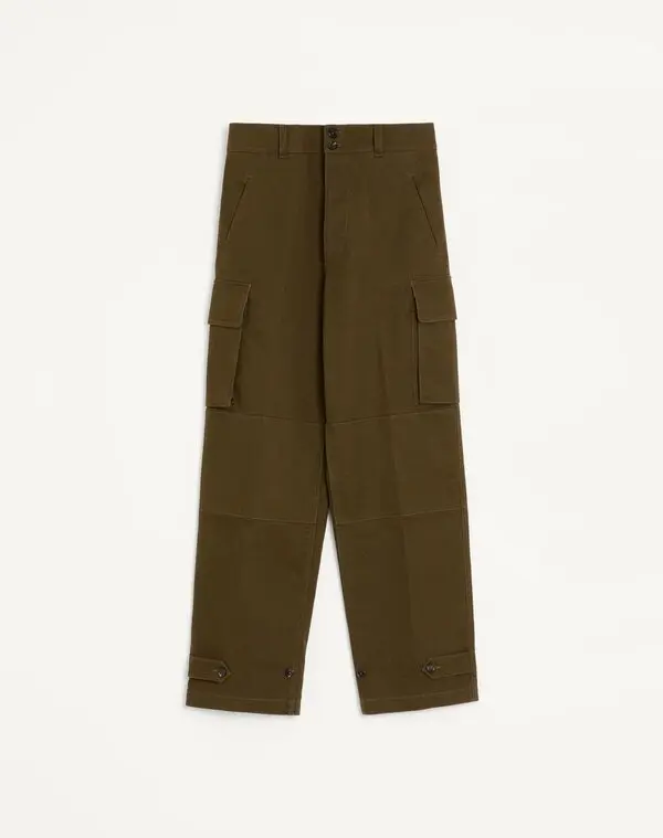 Valentino Garavani Cargo Pants In Cotton Gabardine