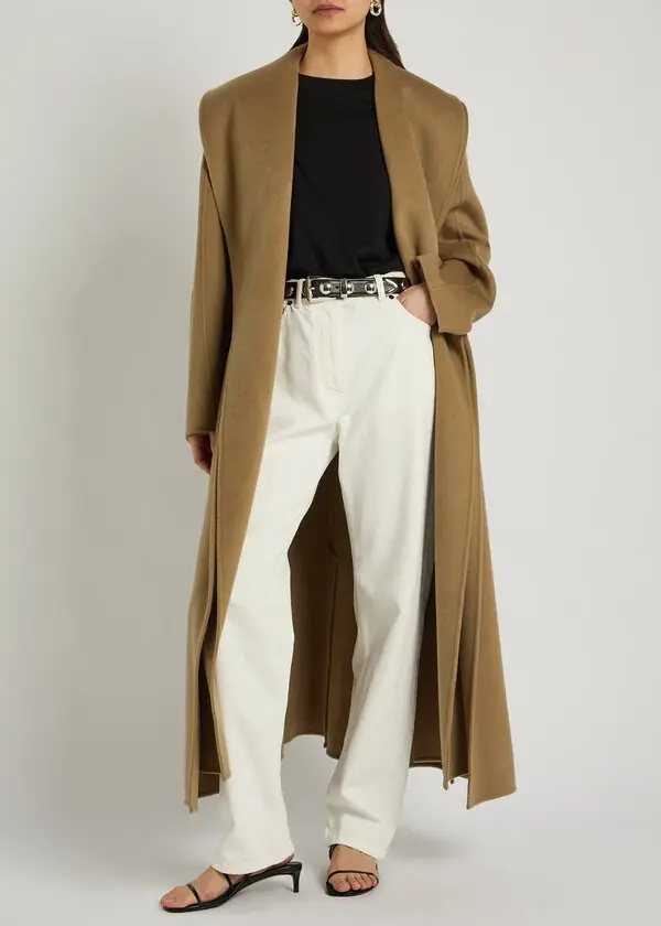 RÓHE Double-faced Wool And Cashmere-blend Belted Coat - Camel