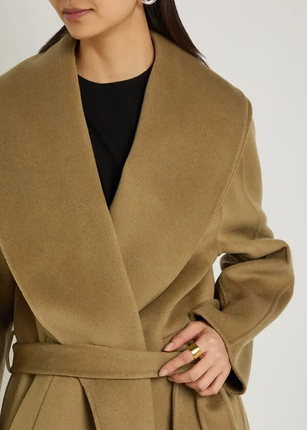 RÓHE Double-faced Wool And Cashmere-blend Belted Coat - Camel