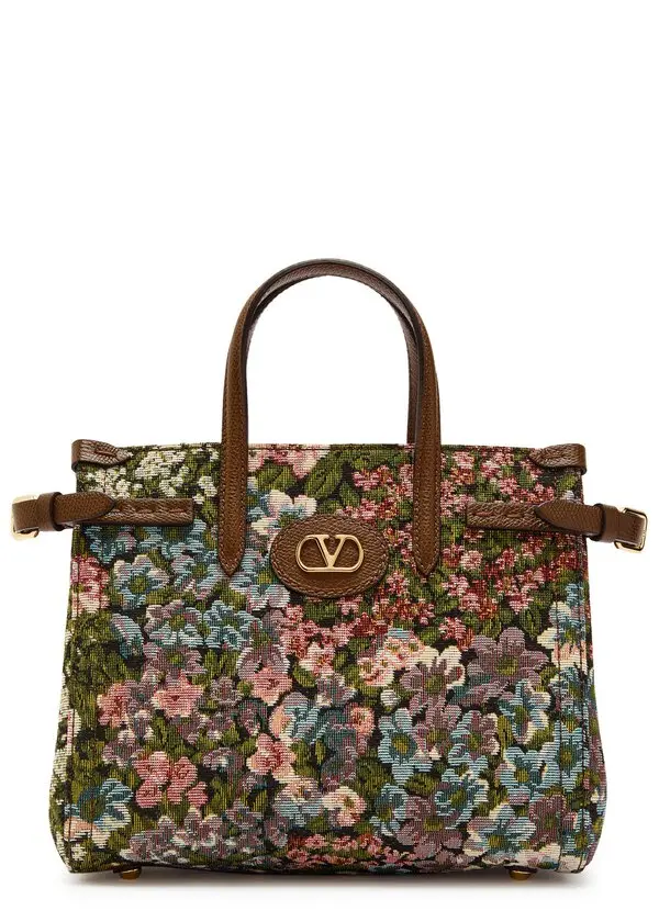 Valentino Garavani Antibes Small Floral-jacquard Tote Bag - Multicoloured