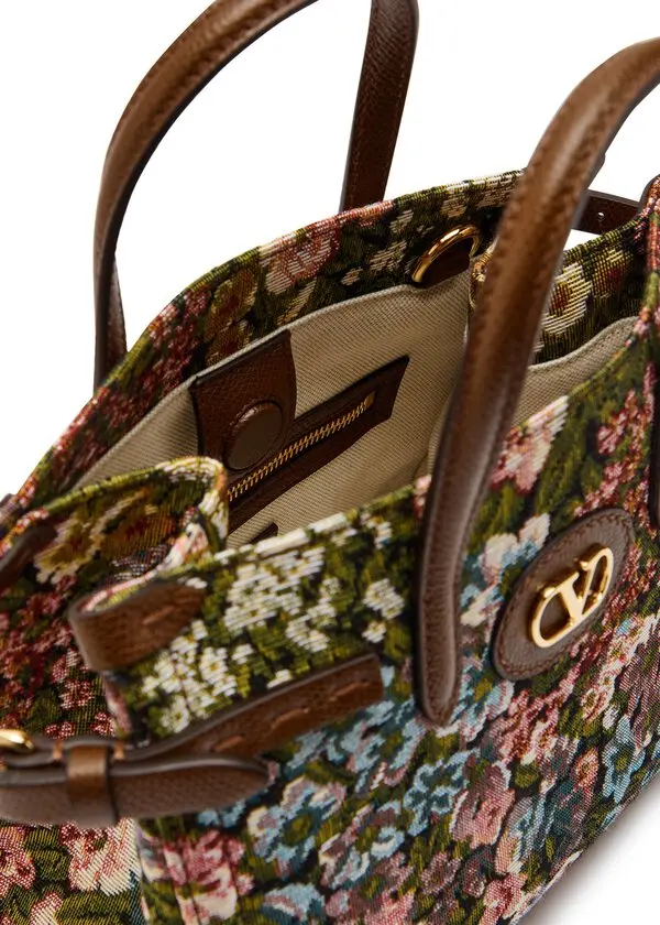 Valentino Garavani Antibes Small Floral-jacquard Tote Bag - Multicoloured