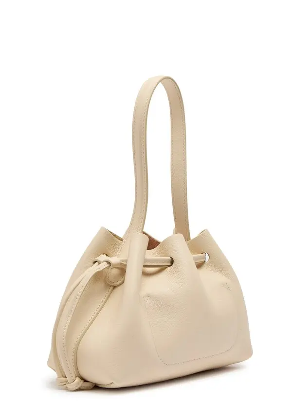 MANSUR GAVRIEL Drawstring Leather Pouch - Ivory