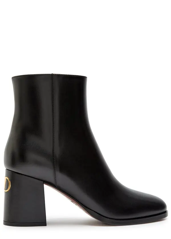 Valentino Garavani Fawcette Vlogo Leather Ankle Boots
