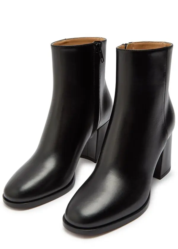Valentino Garavani Fawcette Vlogo Leather Ankle Boots