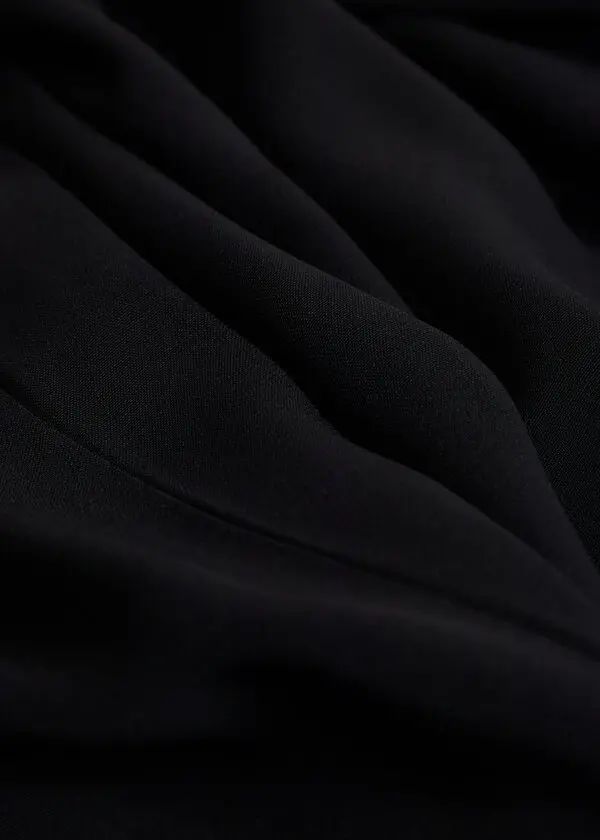 Tove Estelia Draped Barrel-leg Crepe Trousers - Black