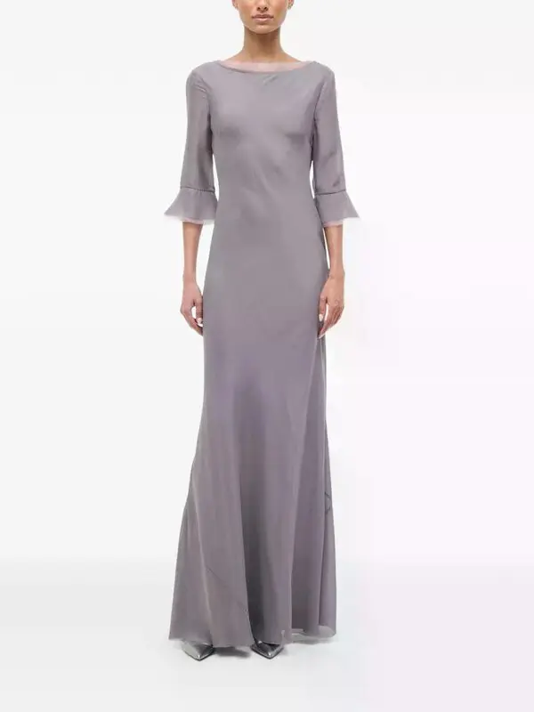 Staud Marais Three-quarter-sleeve Maxi Dress