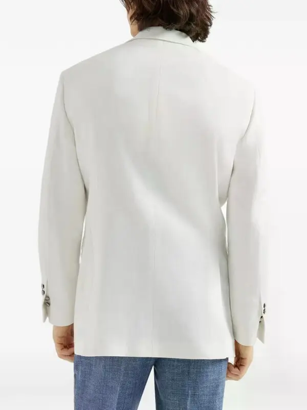 Brunello Cucinelli Single-breasted Blazer - White
