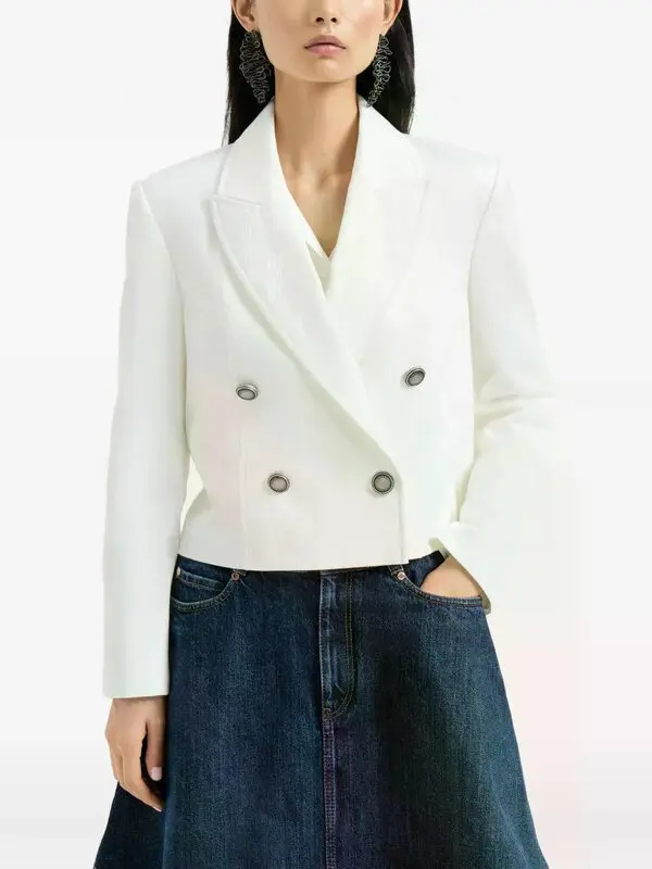 Brunello Cucinelli Long-sleeved Blazer - White