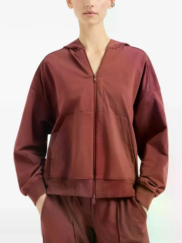 Brunello Cucinelli Zip Hooded Jacket - Red