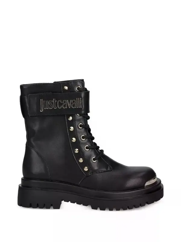 Just Cavalli Studded-embellished Combat Boots