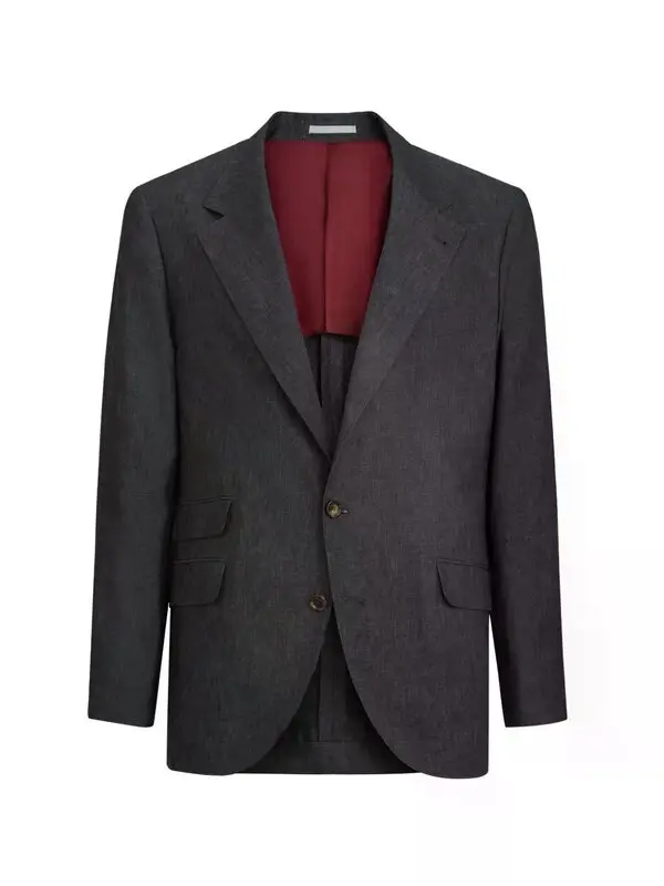Brunello Cucinelli Délave Linen Blazer - Grey