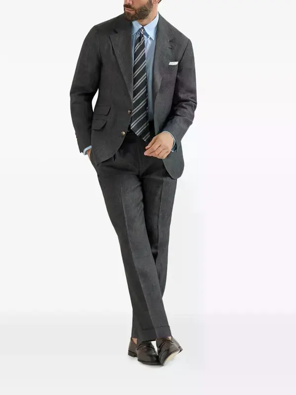 Brunello Cucinelli Délave Linen Blazer - Grey
