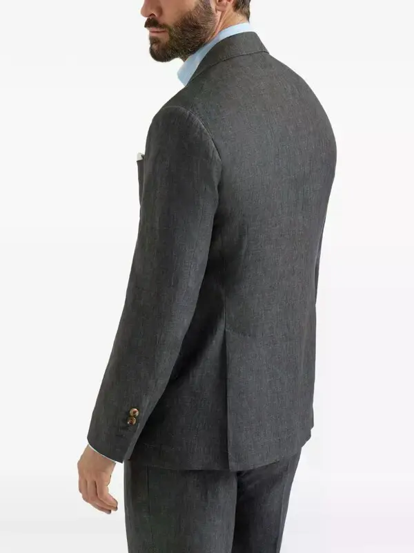 Brunello Cucinelli Délave Linen Blazer - Grey