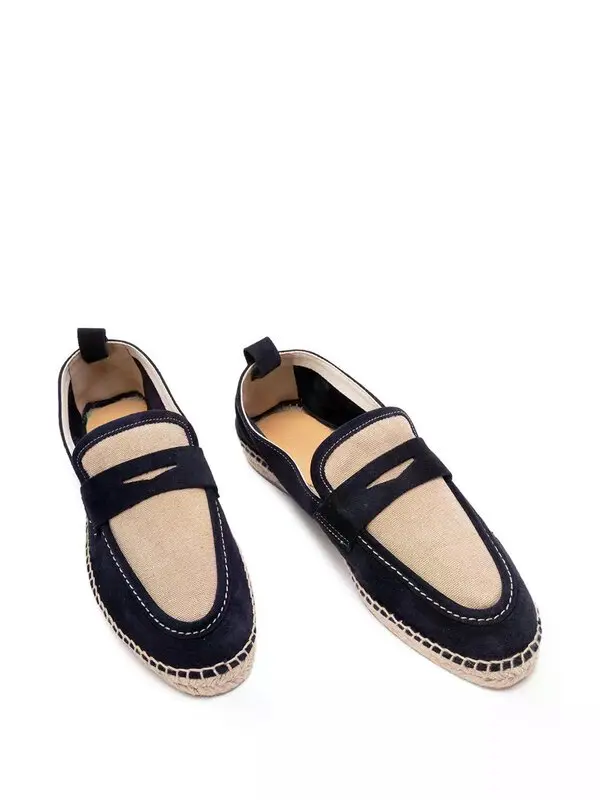 CastaÑer Nacho Raffia Platform Espadrilles - Blue