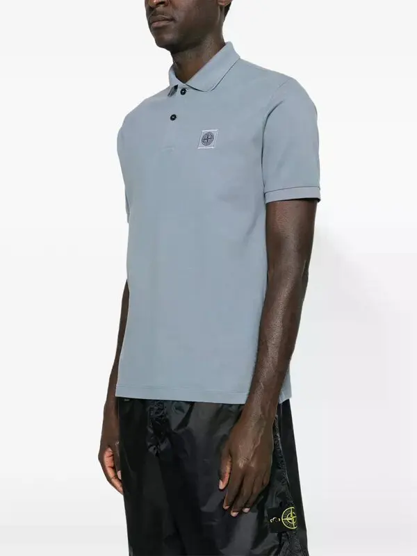 Stone Island Short-sleeve Polo Shirt - Blue