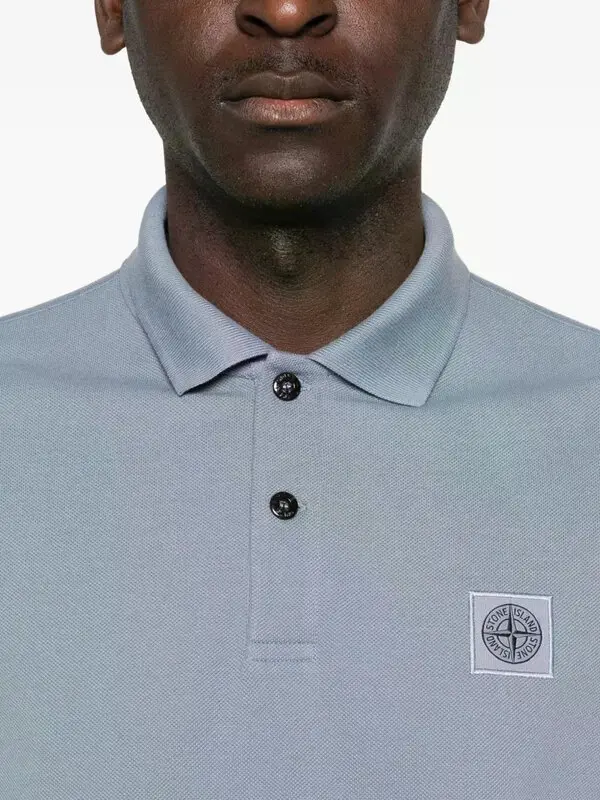 Stone Island Short-sleeve Polo Shirt - Blue
