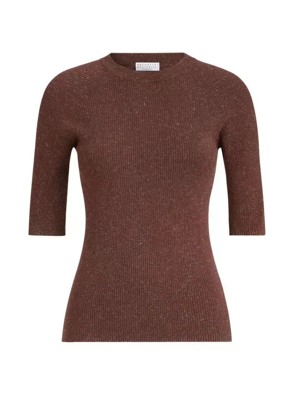 Brunello Cucinelli Sparkling T-shirt - Brown