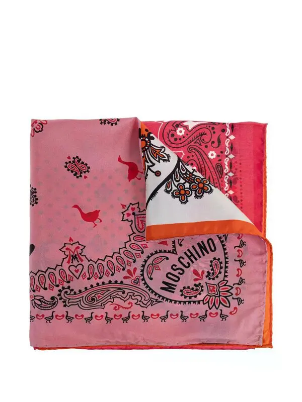 Moschino Paisley Polka-dot Scarf - Pink