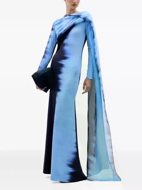 Silvia Tcherassi Moon Draped Maxi Dress