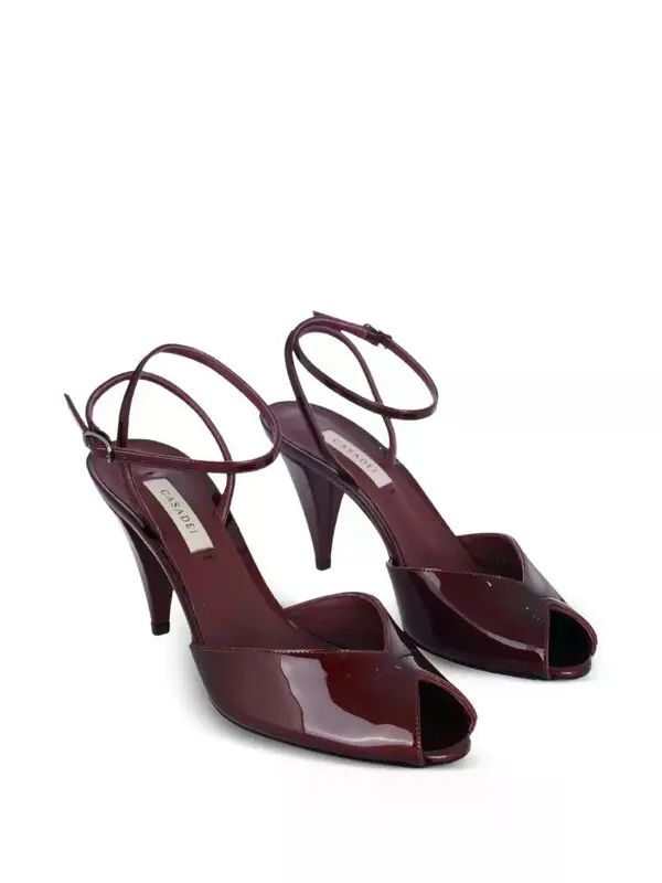 Casadei Sam Nap Amarena Leather Sandals
