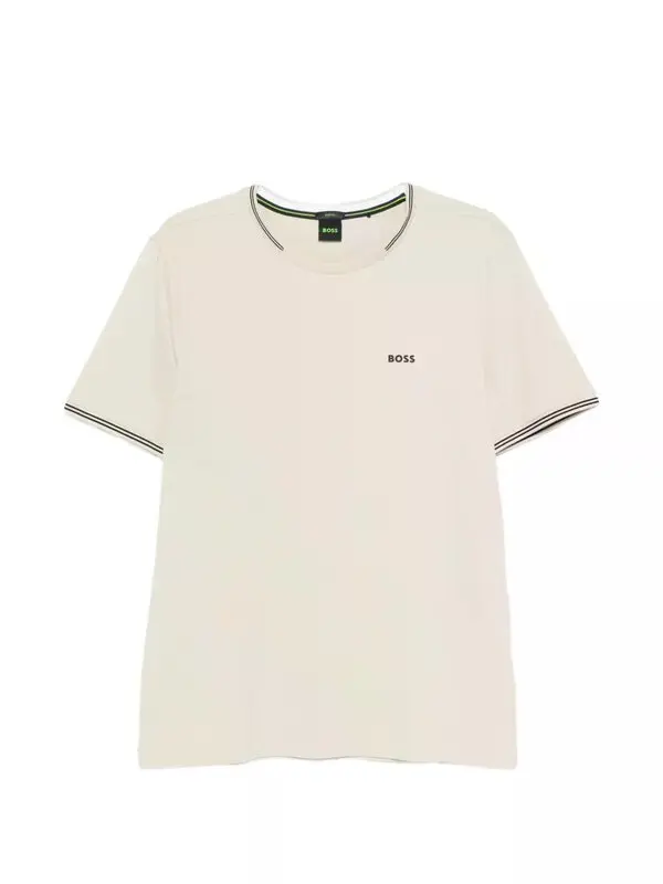 BOSS Striped Short-sleeve T-shirt - Neutrals