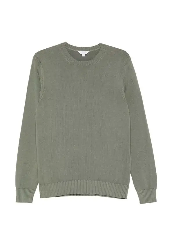 Malo Crew-neck Sweater With Ribbed Trims