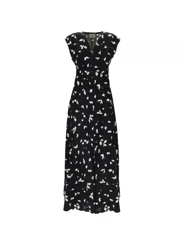 ALYSI Printed V-neck Midi Dress