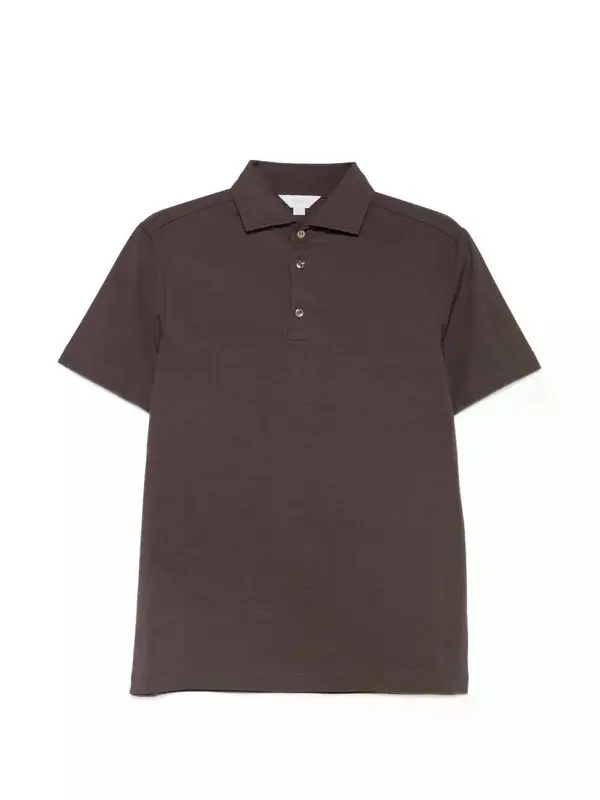 Malo Button-up Polo Shirt - Brown