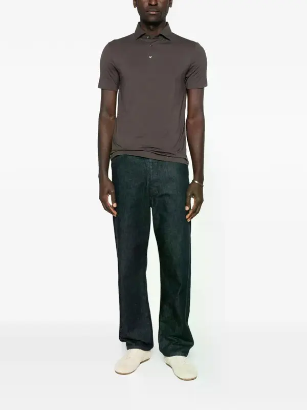 Malo Button-up Polo Shirt - Brown