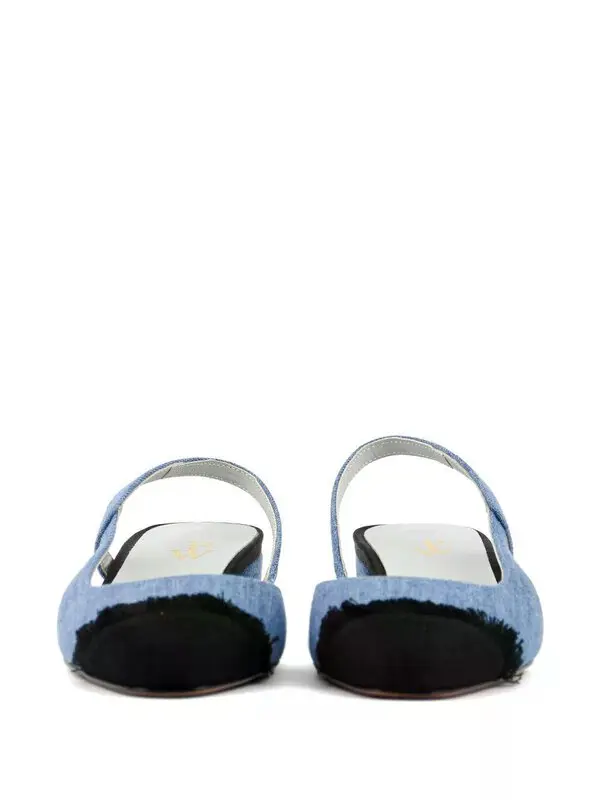 PAUL WARMER Loulou Sling Jeans Pumps - Blue